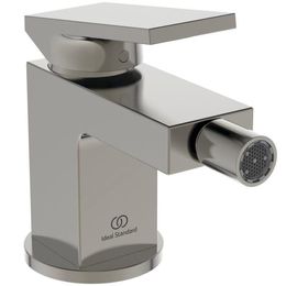 Ideal Standard Extra Bidetarmatur BD511GN 64x160x125 mm, mit Ablaufgarnitur, Ausladung 113mm, silver storm