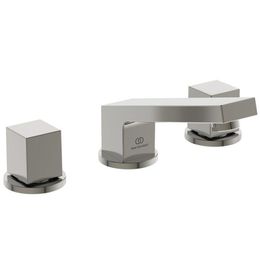 Ideal Standard Extra 3-Loch Waschtisch-Armatur BD508GN 225x200x98 mm, mit Ablaufgarnitur, Ausladung 140mm, silver storm
