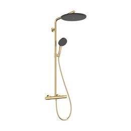 Hansgrohe Raindance Alive S Puro Showerpipe 24594990 1 Strahlart, EcoSmart+, 6 l/min, polished gold optic