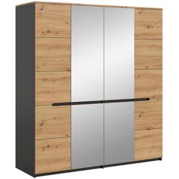 Dreht&uuml;renschrank CANU Eiche Artisan, Grau