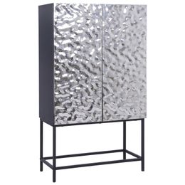 Highboard Marlene Schwarz/Edelstahlfarben
