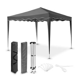 Juskys Faltpavillon Vivara 3x3 m mit Tasche &ndash; UV50+ Sonnenschutz Pavillon h&ouml;henverstellbar& faltbar