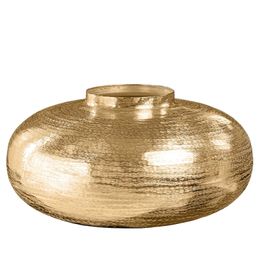 Riess Ambiente riess-ambiente Vase ABSTRACT ORIENT - modern Deko 35cm gold rund Metall Hammerschlag-Design