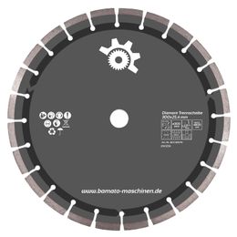BAMATO Diamant-Trennscheibe 300 x 25,4 mm Diamanttrennscheibe f&uuml;r Beton, Stein, Granit, uvm. 10 mm Segmente