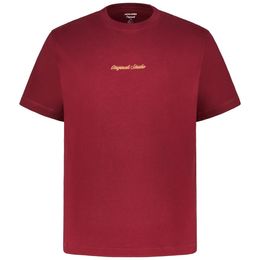 Jack & Jones Herren Gro&szlig;e Gr&ouml;&szlig;en | Jack&Jones T-Shirt mit Label-Stickerei Farbe dunkelrot Gr&ouml;&szlig;e: 7XL