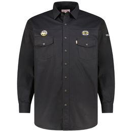 Herren Gro&szlig;e Gr&ouml;&szlig;en | Kamro Freizeithemd aus Baumwolle Farbe schwarz Gr&ouml;&szlig;e: 8XL