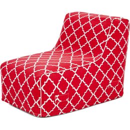 Loungesessel Jahnke "AIR LOUNGE", rot (rot mosaic), B:60cm H:70cm T:90cm, Sessel, aufblasbar, Indoor & Outdoor, 60 cm Sitztiefe