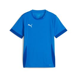 Fu&szlig;balltrikot Puma "TEAMGOAL MATCHDAY JERSEY JR", M&auml;dchen, Gr. 164, blau (electric blau lemonade, Puma wei&szlig;, Puma team royal), Interlock, Obermaterial: 100% Polyester, unifarben, regular fit normal, Rundhals, Trikots Fu&szlig;balltrikot, f&uuml;r Jugendliche, Fu&szlig;ball, Kurzarm, sportlicher Stil, aus Polyester