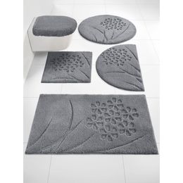 Badematte Grund Gr. 4, grau, rechteckig (70cm x 120cm ), 1 Stk., Badematten, Badematte