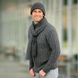 Anleitung 154/1, Herrenpullover, M&uuml;tze und Schal aus Peru von Junghans-Wolle