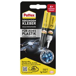 Pattex Sekundenkleber 'Plastix Fl&uuml;ssig' mit Aktivator-Stift transparent 2 g/4 ml