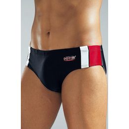 H.I.S. Herren Badeslip schwarz-rot-wei&szlig;, Gr&ouml;&szlig;e 8