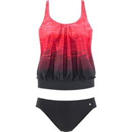 Lascana Damen Tankini blau-bedruckt, Gr&ouml;&szlig;e 36