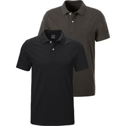 John Devin Herren Poloshirt schwarz / dunkelgrau, Gr&ouml;&szlig;e S (44/46)