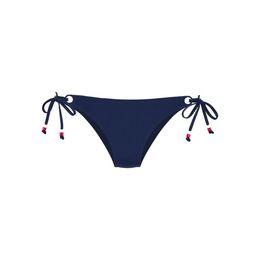 s.Oliver Bikini-Hose 'Beverly' blau Gr. 36. Mit Zierperlen, Zierringe. Nachhaltig.