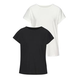 Vivance T-Shirt wei&szlig; Gr. 48/50 f&uuml;r Damen. Mit Rundhals. Bequem. Nachhaltig.