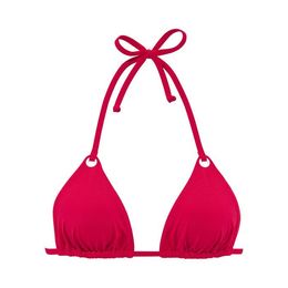 s.Oliver Triangel-Bikini-Top 'Beverly' rot Gr. 36 Cup A/B. Mit Zierringe. Ohne B&uuml;gel. Nachhaltig.