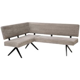 Livetastic Eckbank, Grau, Metall, Textil, 5-Sitzer, L-Form, 190x150 cm, Esszimmer, B&auml;nke, Eckb&auml;nke