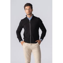 Pullover-Cardigan mit Rei&szlig;verschluss &ndash; Schwarz
