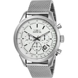 Invicta Speedway 25222 Herren Uhr - Quartz Bewegung - Edelstahl mit Silbernem Zifferblatt - 45 mm