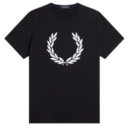 Schwarzes Kinder-T-Shirt mit Fred Perry Laurel Wreath Print