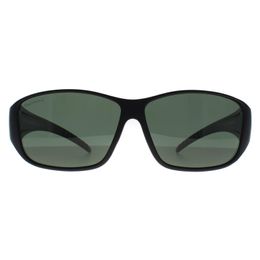 Montana Rectangle Unisex Matte Black G15 Polarized FO4 Fit Over Glasses Sonnenbrillen