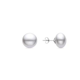 Luxenter Nandi 925 Sterling Silber und wei&szlig;e Perle rhodiniert Ohrringe