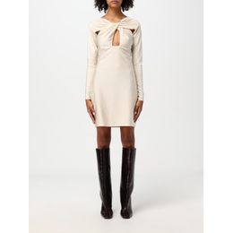 Dreh-Ausschnitt Mini-Kleid