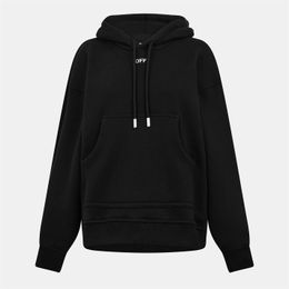 Off-White Damen Off White Off Stampullover Hoodie in Schwarz/Wei&szlig;