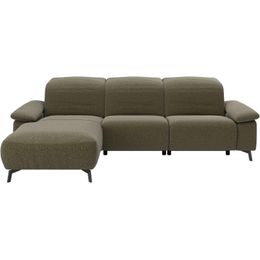 Ecksofa Musterring "MR 370, intelligenter Komfort im modernen Design", gr&uuml;n (turtle), B:280cm H:83cm T:180cm, 100% Polyester, Sofas, Ecksofa, Optionale Relaxfunktion, flexible Kopfteile & klappbare Armlehnen
