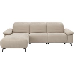 Ecksofa Musterring "MR 370, intelligenter Komfort im modernen Design", beige (sand), B:280cm H:83cm T:180cm, 94% Polyester, 6% Nylon, Sofas, Ecksofa, Optionale Relaxfunktion, flexible Kopfteile & klappbare Armlehnen