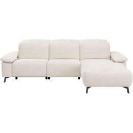 Ecksofa Musterring "MR 370, intelligenter Komfort im modernen Design", wei&szlig; (nature), B:280cm H:83cm T:180cm, 94% Polyester, 6% Nylon, Sofas, Ecksofa, Optionale Relaxfunktion, flexible Kopfteile & klappbare Armlehnen
