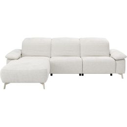 Ecksofa Musterring "MR 370, intelligenter Komfort im modernen Design", platin, B:280cm H:83cm T:180cm, 8% Baumwolle, 92% Polyester, Sofas, Ecksofa, Optionale Relaxfunktion, flexible Kopfteile & klappbare Armlehnen