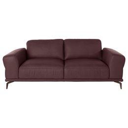 2,5-Sitzer W.Schillig "montanaa Designsofa mit erstklassigem Sitzkomfort, Federkern", braun (mocca z69), B:212cm H:78cm T:94cm, Sofas, mit Metallf&uuml;&szlig;en in Bronze pulverbeschichtet, Breite 212 cm