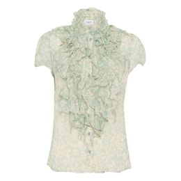 Langarmhemd Saint Tropez "Langarm - Hemd LiljaSZ", Damen, Gr. L, N-Gr, blau (blau surf blooming), Obermaterial: 100% Polyester PES., Hemden