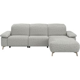 Ecksofa Musterring "MR 370, intelligenter Komfort im modernen Design", light, grau, B:280cm H:83cm T:180cm, 8% Baumwolle, 92% Polyester, Sofas, Ecksofa, Optionale Relaxfunktion, flexible Kopfteile & klappbare Armlehnen