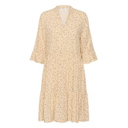 Midikleid Saint Tropez "Kleid EdaSZ", Damen, Gr. L, N-Gr, beige (creme schwarz mini dots), Obermaterial: 100% Viskose LENZING ECOVERO CV LenzEcov., Kleider Midikleid