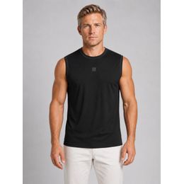 Laufshirt LPO "Michael Funktionstop II", Herren, Gr. S, schwarz, Jersey, 94% Polyester. 6% Elasthan, regular fit h&uuml;ftbedeckend, Shirts Laufshirt, Schnelltrocknend, eng sportlich, Halsblende