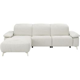 Ecksofa Musterring "MR 370, intelligenter Komfort im modernen Design", snow, B:280cm H:83cm T:180cm, 8% Baumwolle, 92% Polyester, Sofas, Ecksofa, Optionale Relaxfunktion, flexible Kopfteile & klappbare Armlehnen