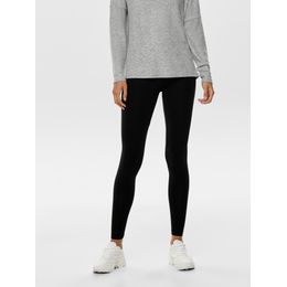 Leggings Only "ONLLIVE &ndash; Elastischer Bund f&uuml;r Komfort und Bewegungsfreiheit", Damen, Gr. S (36), N-Gr, schwarz, Jersey, Obermaterial: 95% Baumwolle, 5% Elasthan, unifarben, sehr figurbetont normal, Hosen Leggings, sehr figurbetont, Jersey, Baumwollmischung, elastisch, unifarben