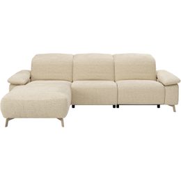 Ecksofa Musterring "MR 370, intelligenter Komfort im modernen Design", nature, B:280cm H:83cm T:180cm, 8% Baumwolle, 92% Polyester, Sofas, Ecksofa, Optionale Relaxfunktion, flexible Kopfteile & klappbare Armlehnen