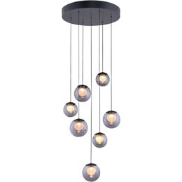 NEUHAUS PURE LED Pendelleuchte "PURE Popup", mystic grau, 7, &Oslash; 40cm H: 60cm, 1 Stk., Leuchten, Comfort Lift, CCT, dimmbar &uuml;ber Fernbedienung, LED Pendelleuchte