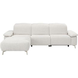 Ecksofa Musterring "MR 370, intelligenter Komfort im modernen Design", platin, B:280cm H:83cm T:180cm, 8% Baumwolle, 92% Polyester, Sofas, Ecksofa, Optionale Relaxfunktion, flexible Kopfteile & klappbare Armlehnen