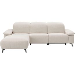 Ecksofa Musterring "MR 370, intelligenter Komfort im modernen Design", beige (platin), B:280cm H:83cm T:180cm, 16% Baumwolle, 79% Polyester, 5% Polyacryl, Sofas, Ecksofa, Optionale Relaxfunktion, flexible Kopfteile & klappbare Armlehnen