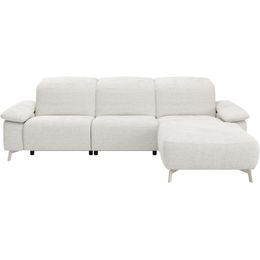 Ecksofa Musterring "MR 370, intelligenter Komfort im modernen Design", platin, B:280cm H:83cm T:180cm, 8% Baumwolle, 92% Polyester, Sofas, Ecksofa, Optionale Relaxfunktion, flexible Kopfteile & klappbare Armlehnen