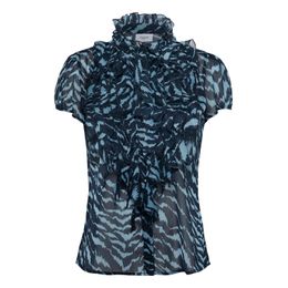 Langarmhemd Saint Tropez "Langarm - Hemd LiljaSZ", Damen, Gr. M, N-Gr, blau (pageant blau), Obermaterial: 100% Polyester PES., Hemden