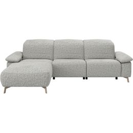 Ecksofa Musterring "MR 370, intelligenter Komfort im modernen Design", light, grau, B:280cm H:83cm T:180cm, 8% Baumwolle, 92% Polyester, Sofas, Ecksofa, Optionale Relaxfunktion, flexible Kopfteile & klappbare Armlehnen