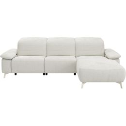 Ecksofa Musterring "MR 370, intelligenter Komfort im modernen Design", snow, B:280cm H:83cm T:180cm, 8% Baumwolle, 92% Polyester, Sofas, Ecksofa, Optionale Relaxfunktion, flexible Kopfteile & klappbare Armlehnen