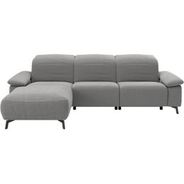 Ecksofa Musterring "MR 370, intelligenter Komfort im modernen Design", grau, B:280cm H:83cm T:180cm, 95% Polyester, 5% Nylon, Sofas, Ecksofa, Optionale Relaxfunktion, flexible Kopfteile & klappbare Armlehnen