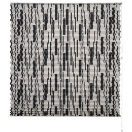 Plissee Liedeco "Modernes XXL-Plissee" Gr. 4, schwarz (schwarz, wei&szlig;), B:140cm H:175cm, Obermaterial: 100% Polyester, Plissees, Fixma&szlig;, mit 48 mm Falten